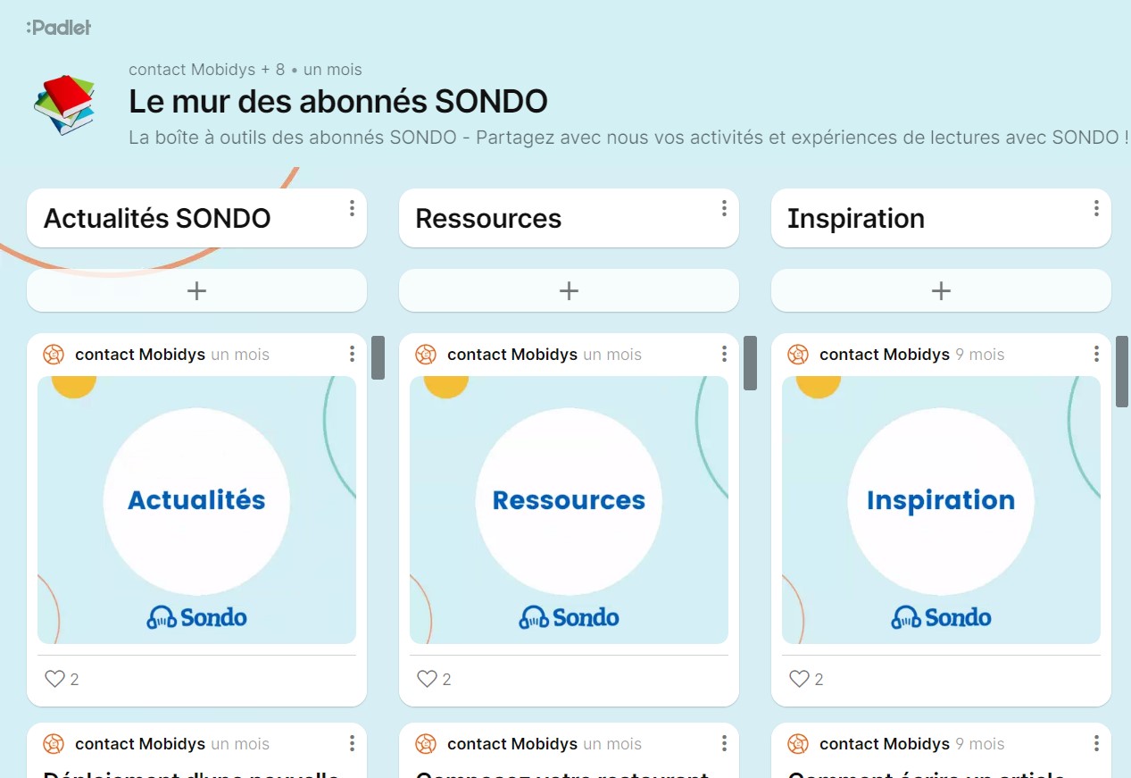 Le mur des abonnés SONDO : un padlet collaboratif pour nos abonnés ...