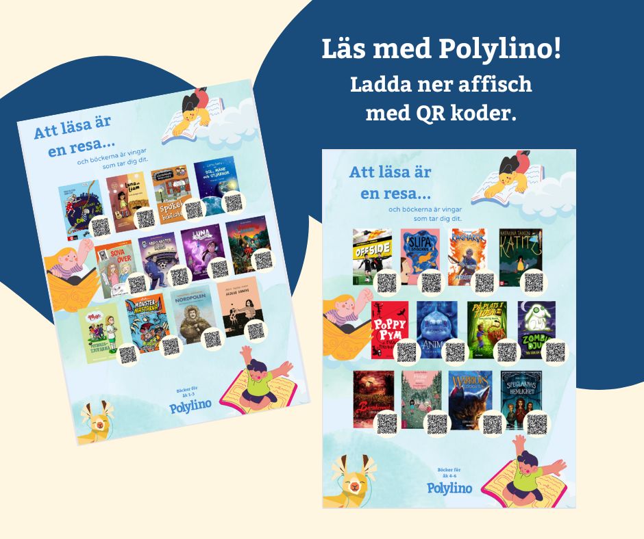 Läs med Polylino - affisch med QR koder - ILT Education